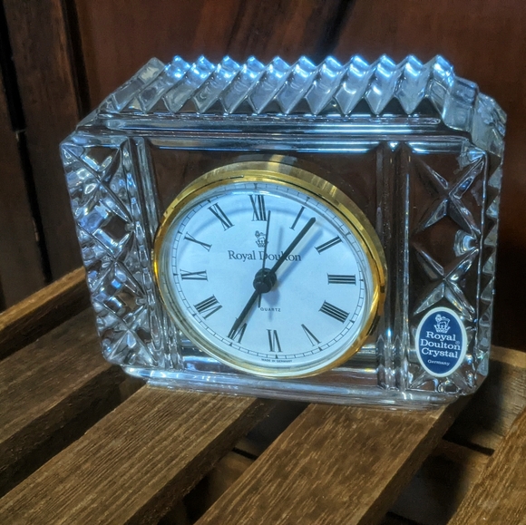 Wall Decor | Royal Doulton Crystal Clock | Poshmark